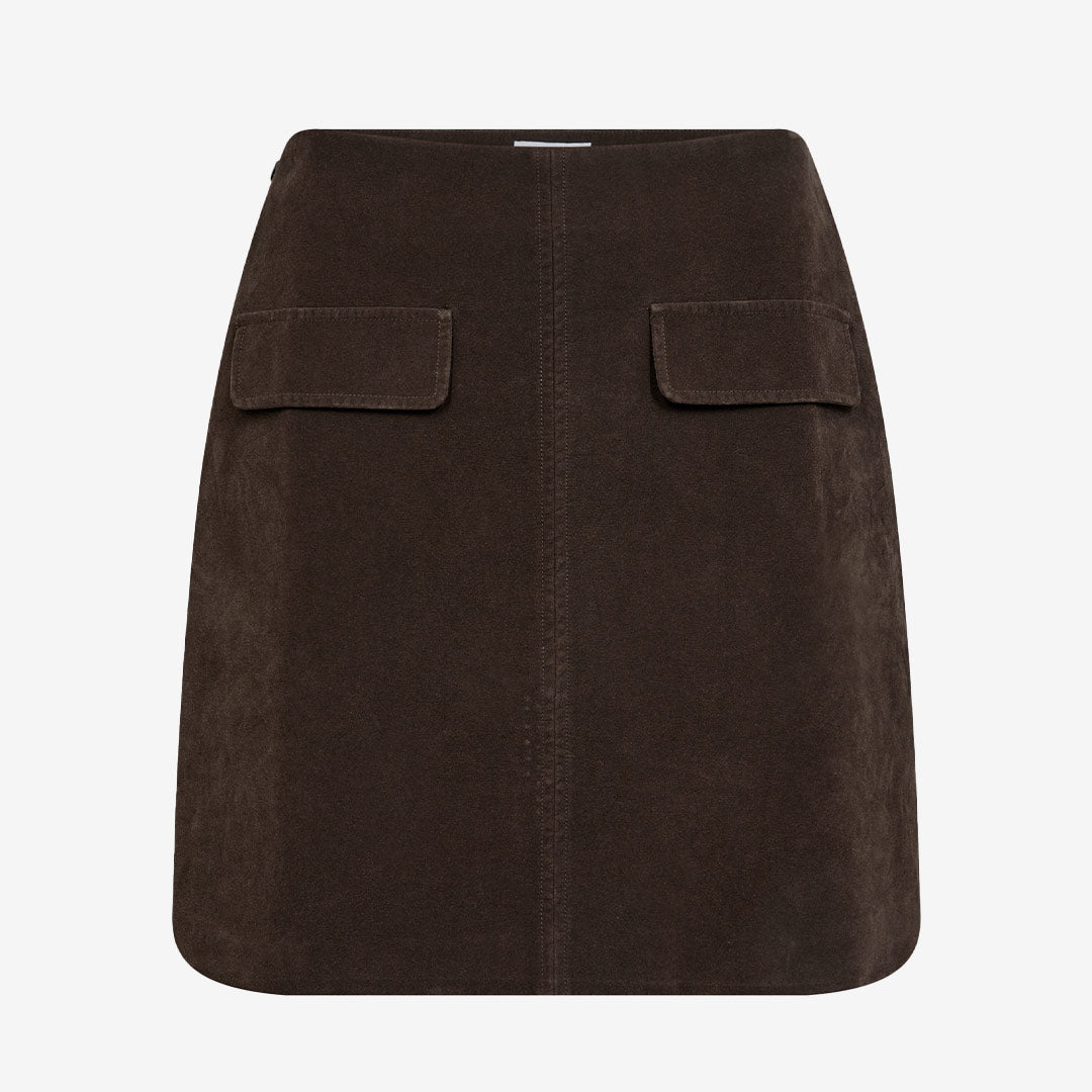 Levete Room LR-NIOBA 2 – A-linjekjol i Skinnlook med Fickdetaljer ...