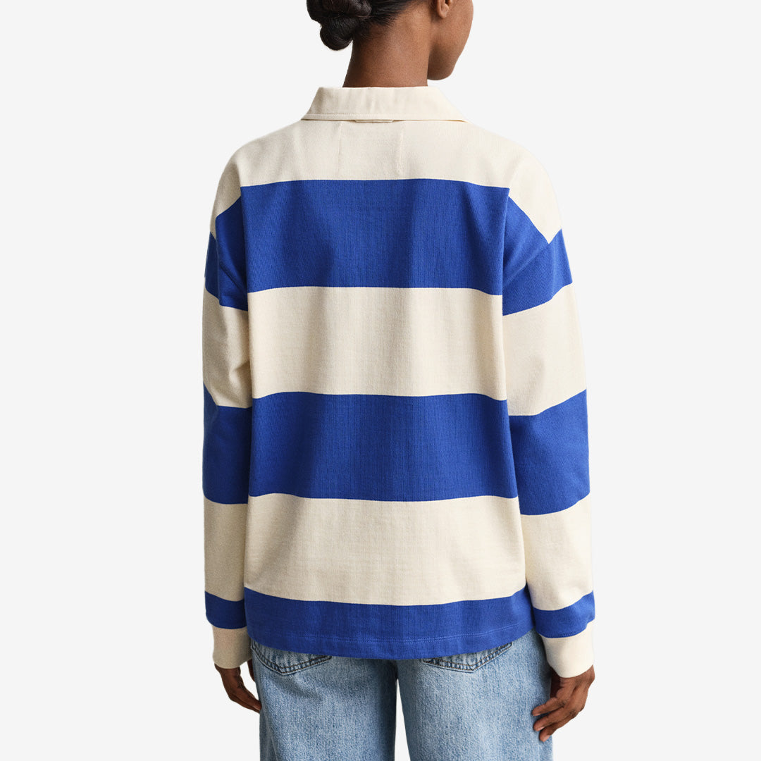 Gant Striped Cotton Heavy Rugger – randig tröja i bomull – Pondus web