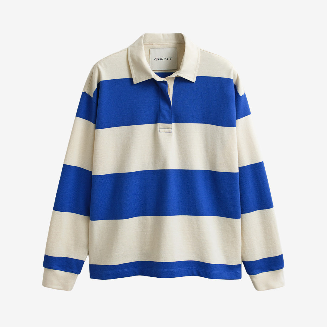 Gant Striped Cotton Heavy Rugger – randig tröja i bomull – Pondus web
